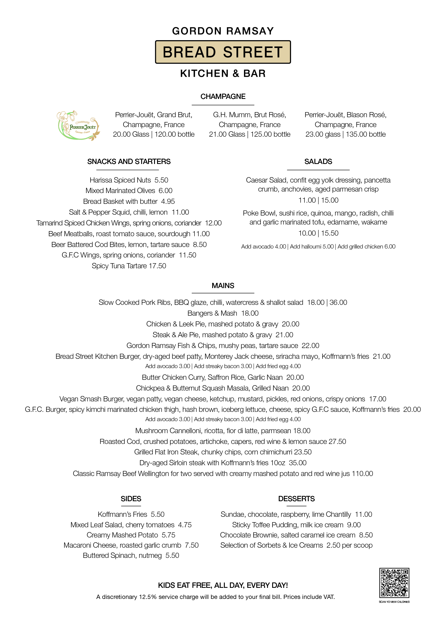 Menus | Bread Street Kitchen & Bar - Liverpool | Gordon Ramsay Restaurants