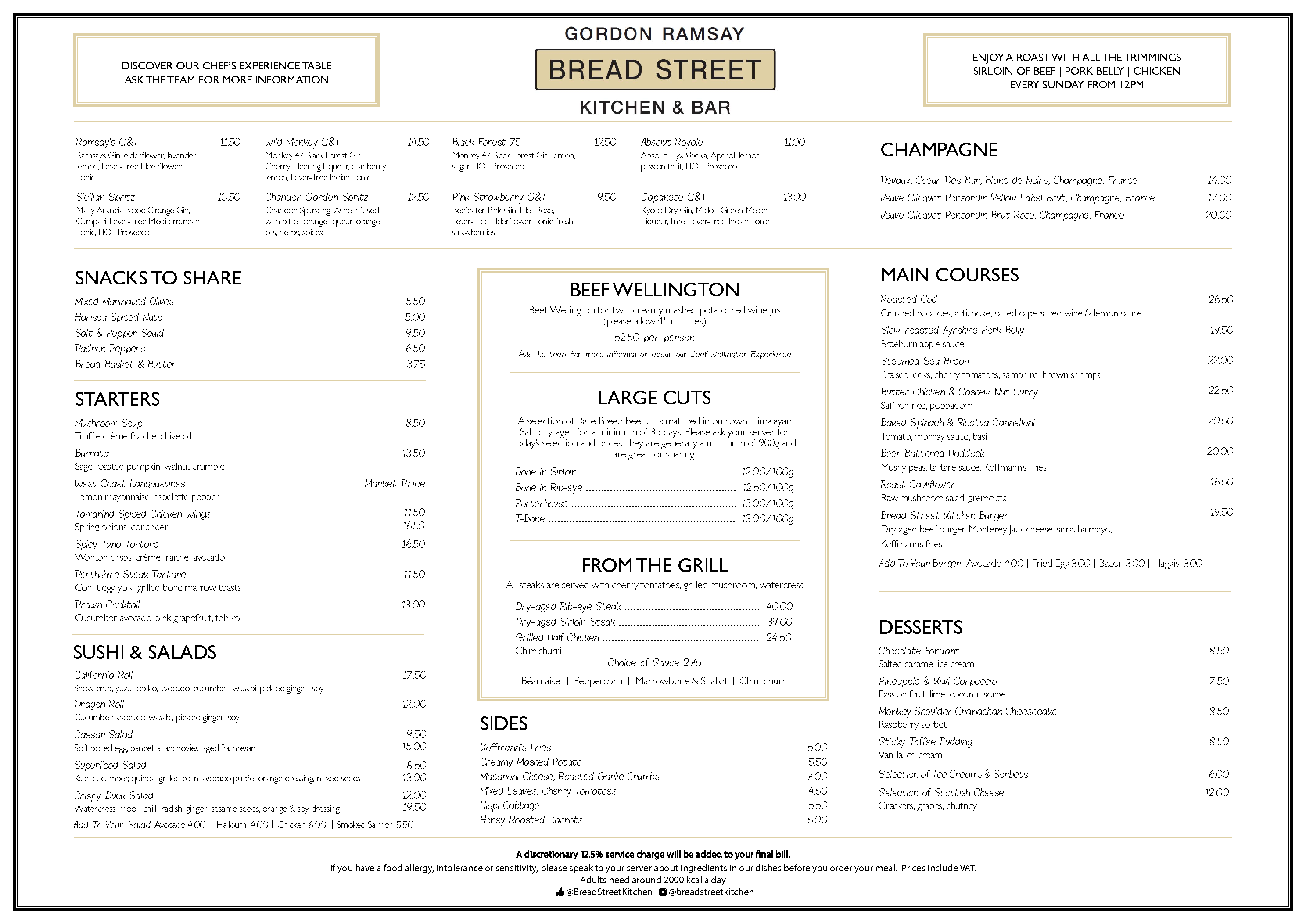 Menus - Bread Street Kitchen & Bar - Edinburgh | Gordon Ramsay Restaurants