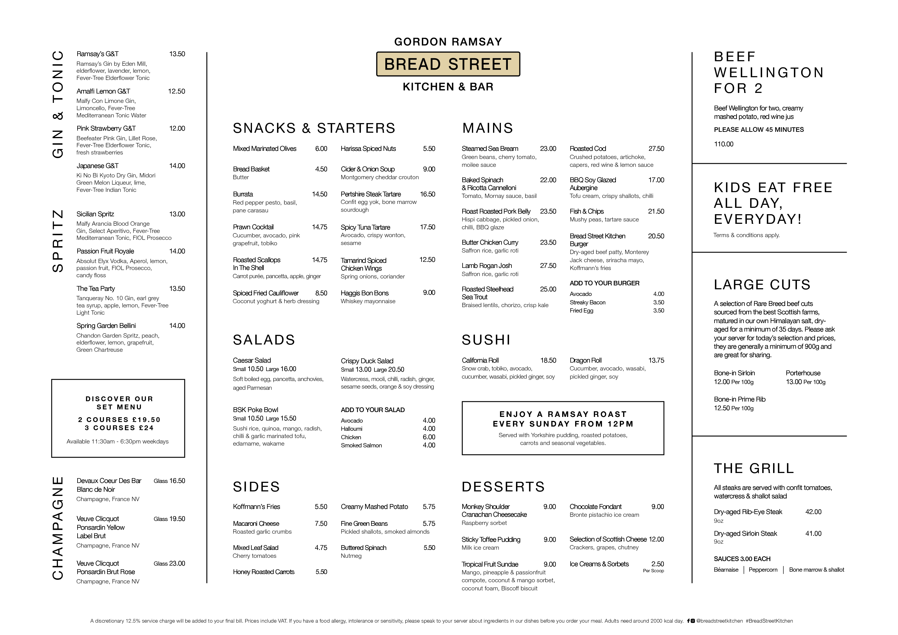 Menus - Bread Street Kitchen & Bar - Edinburgh | Gordon Ramsay Restaurants