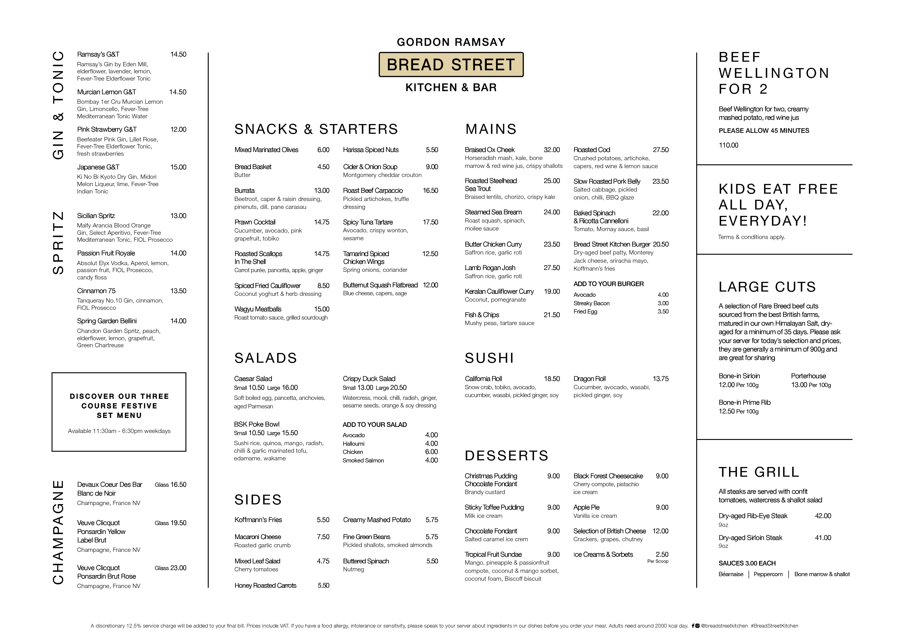 Menus | Bread Street Kitchen & Bar - Liverpool | Gordon Ramsay Restaurants