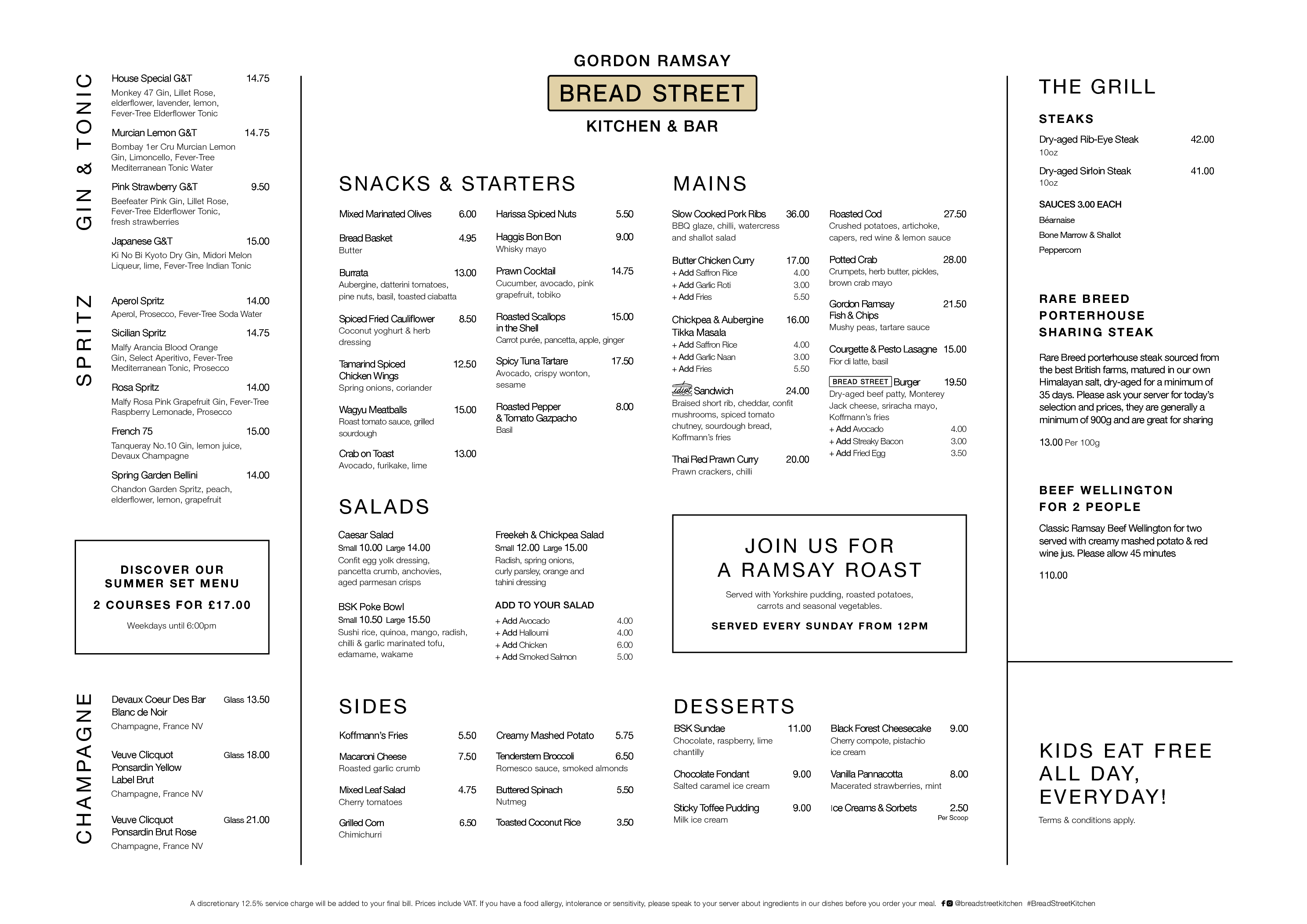 Menus - Bread Street Kitchen & Bar - Edinburgh | Gordon Ramsay Restaurants