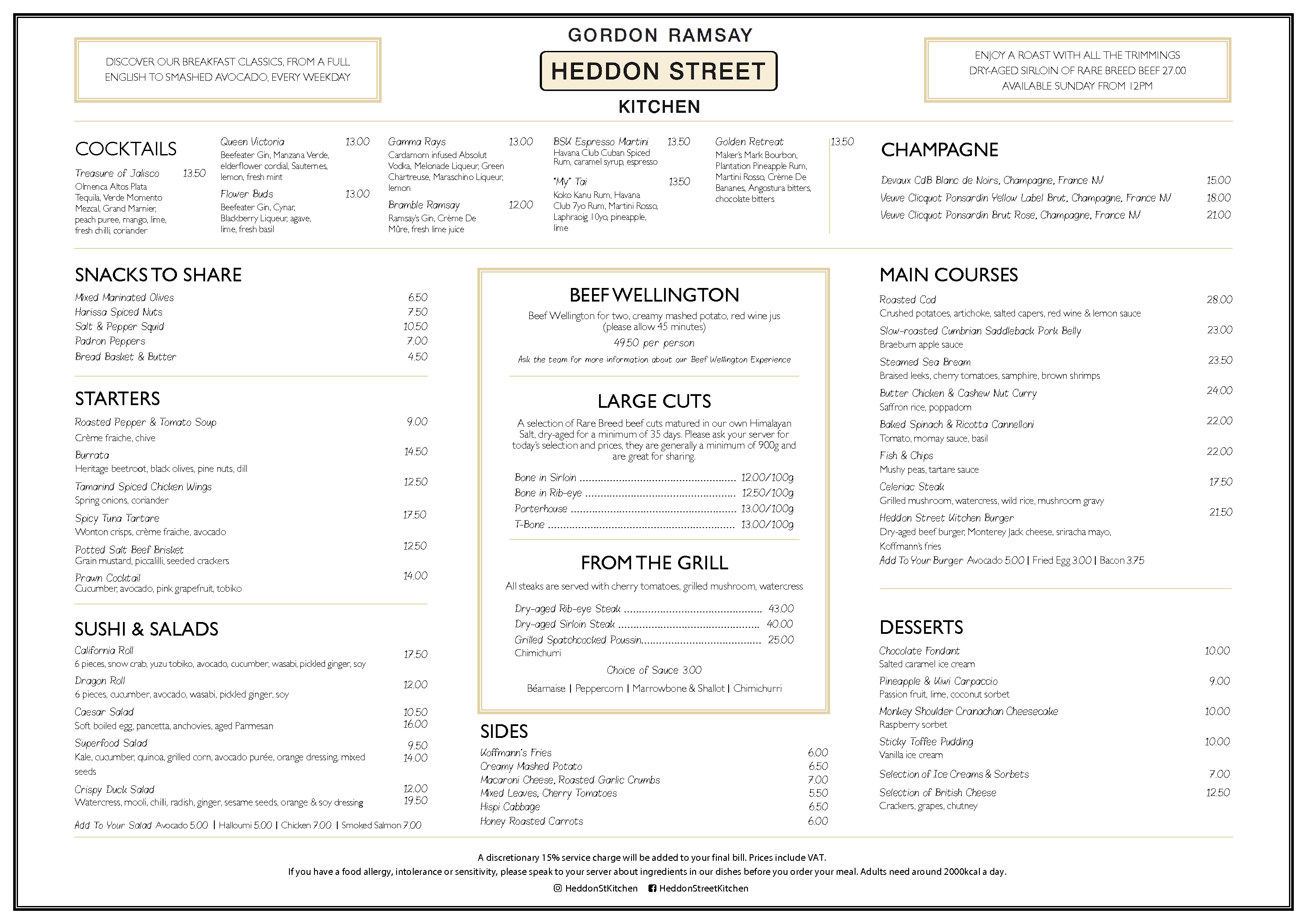 Menus - Heddon Street Kitchen | Gordon Ramsay Restaurants