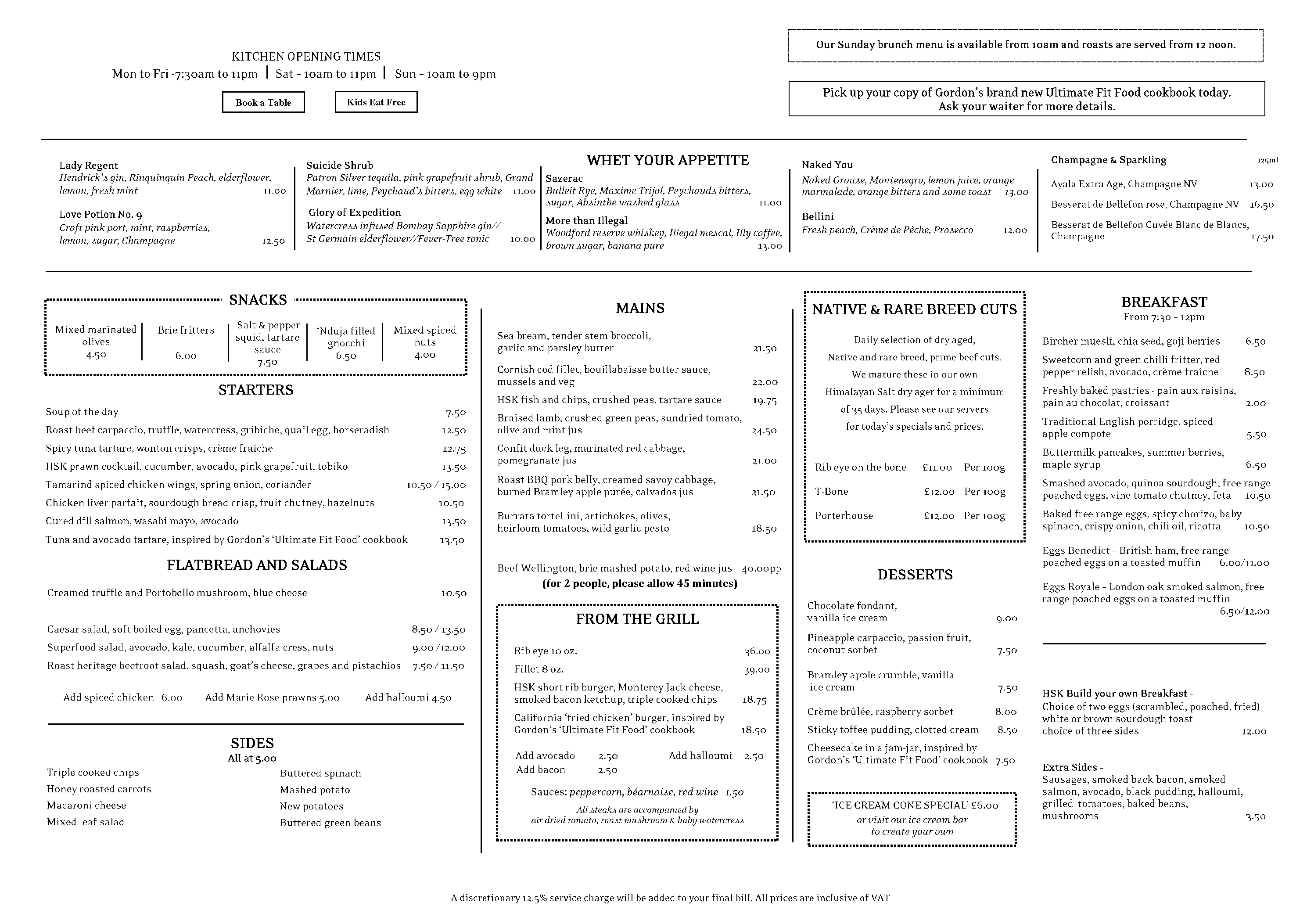 Menus - Heddon Street Kitchen | Gordon Ramsay Restaurants