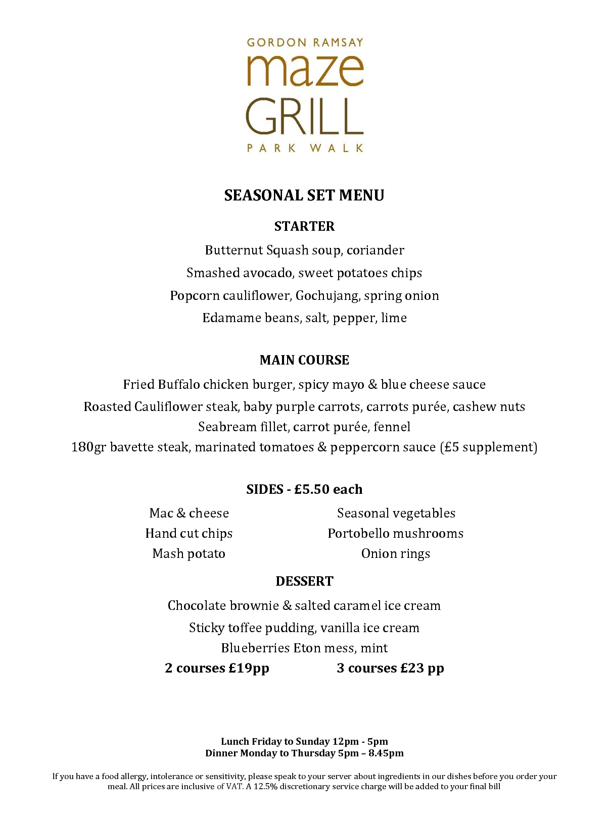 Seasonal Grille Menu at Steve Bushnell blog