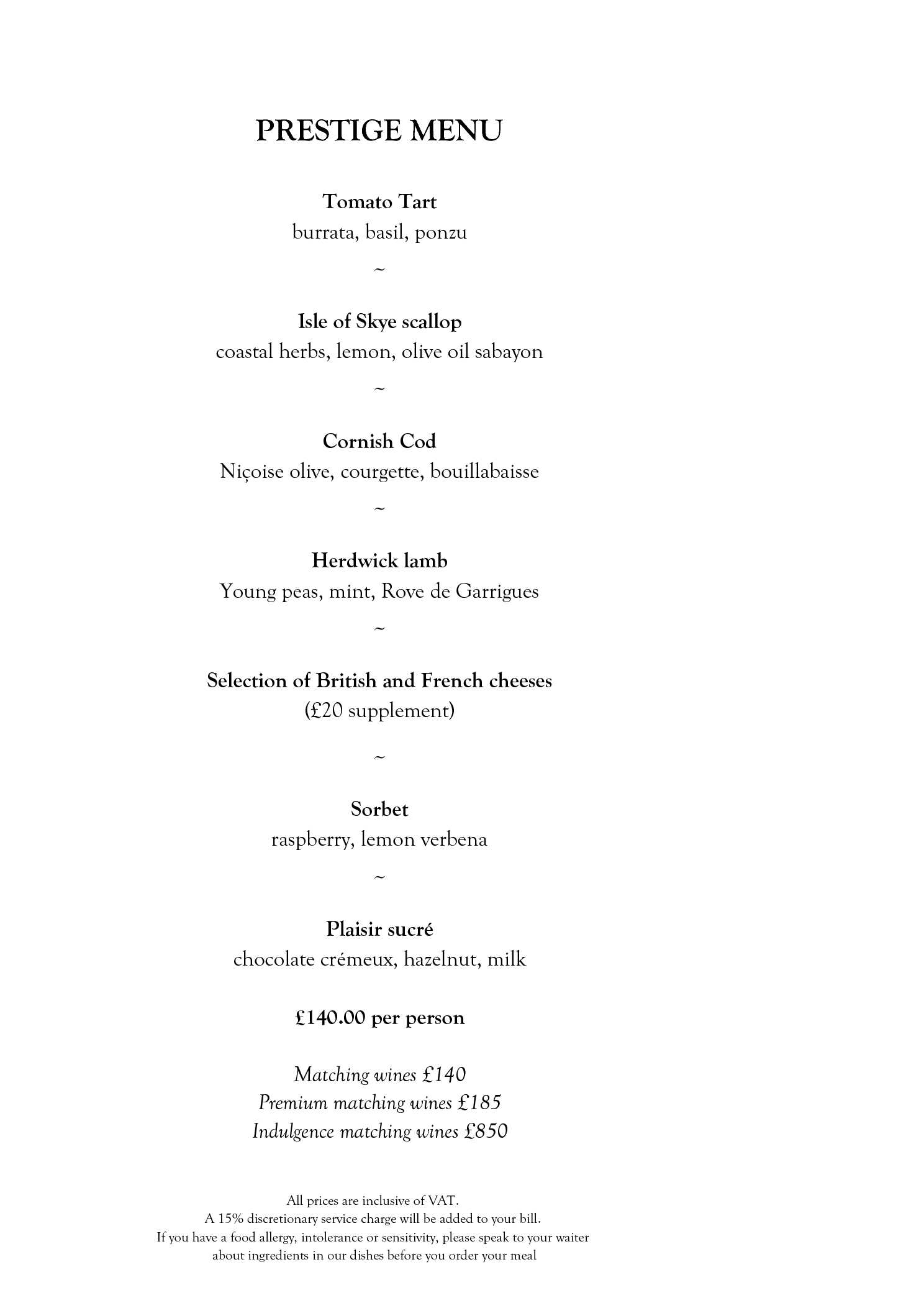 Menus - Pétrus by Gordon Ramsay, Knightsbridge | Gordon Ramsay Restaurants