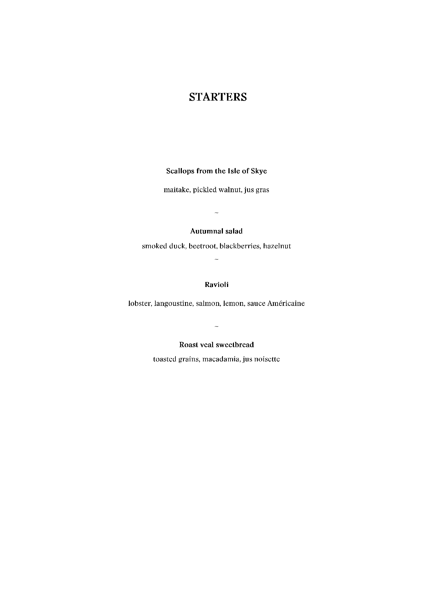 Menus | Restaurant Gordon Ramsay