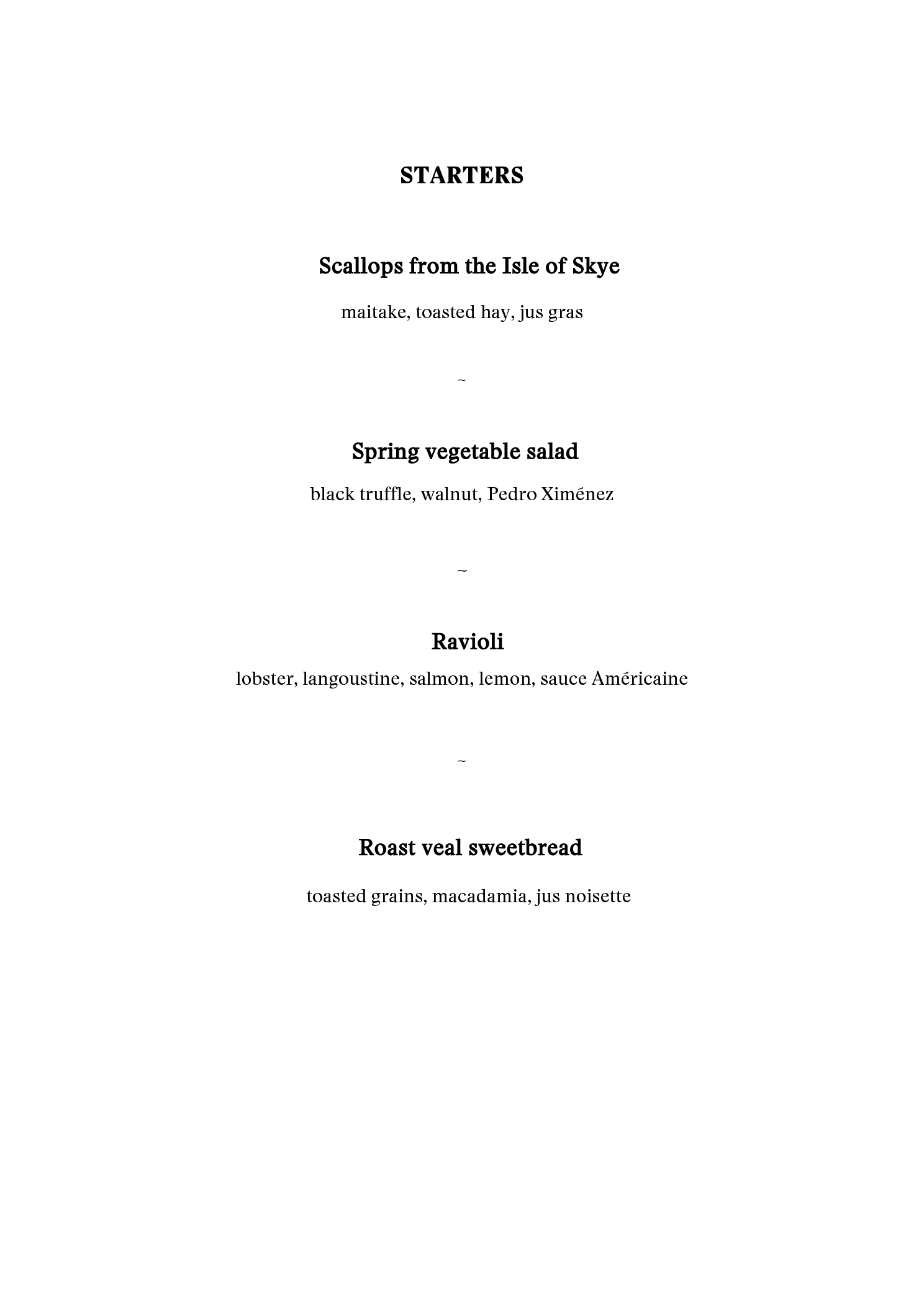 Menus | Restaurant Gordon Ramsay