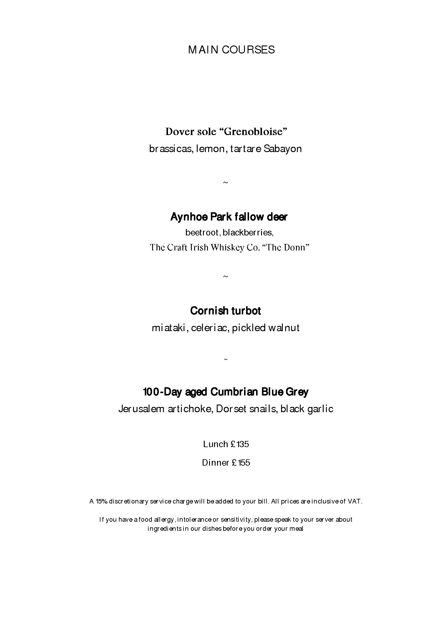 Menus | Restaurant Gordon Ramsay