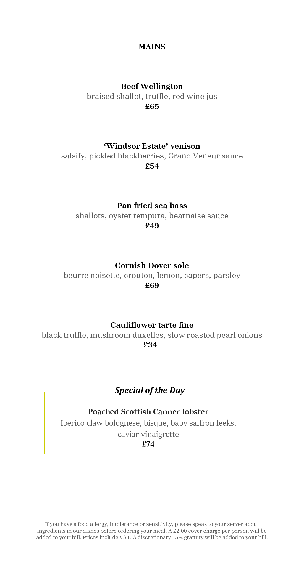 Menus - Savoy Grill | Gordon Ramsay Restaurants