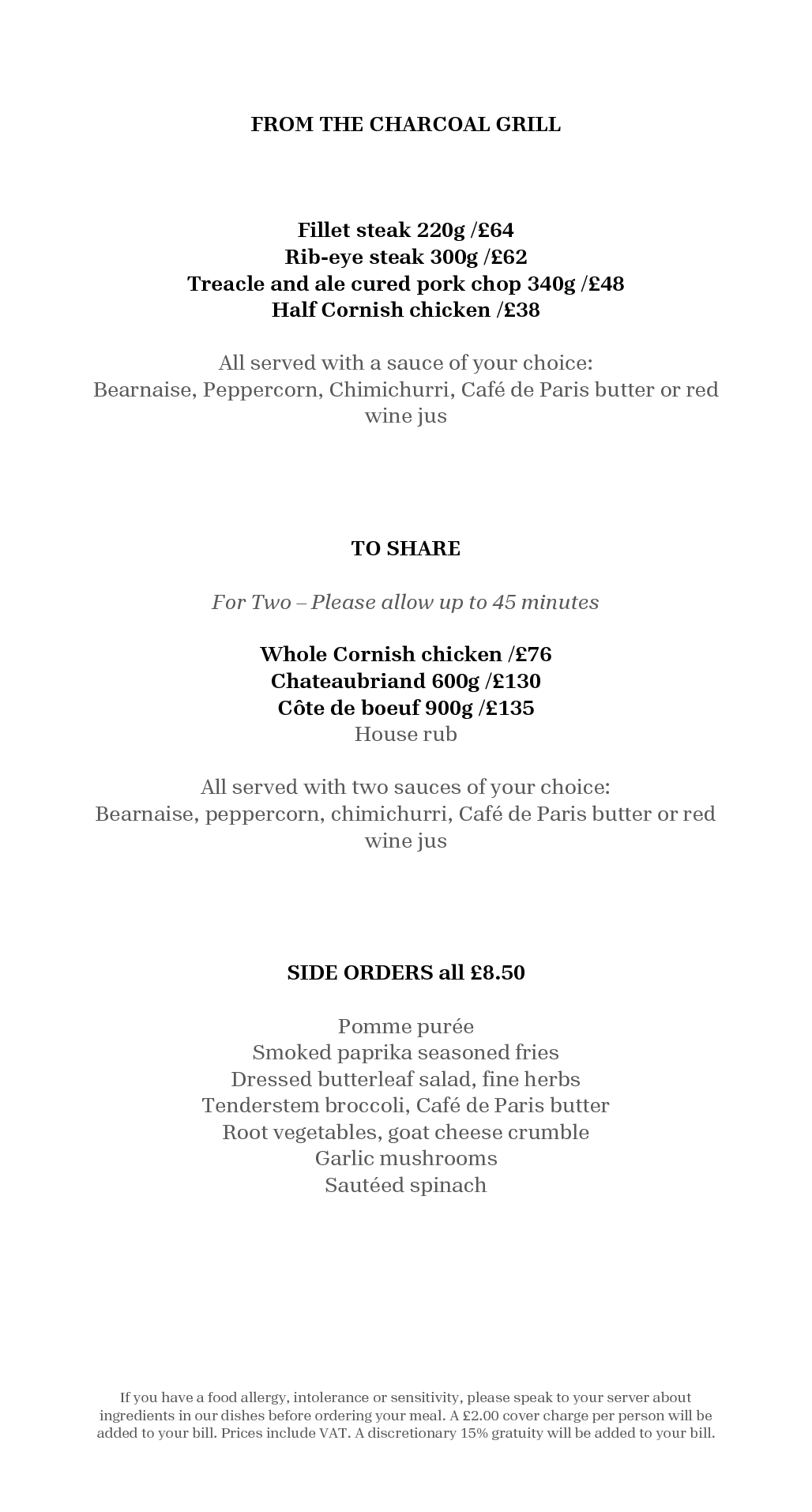 Menus - Savoy Grill | Gordon Ramsay Restaurants