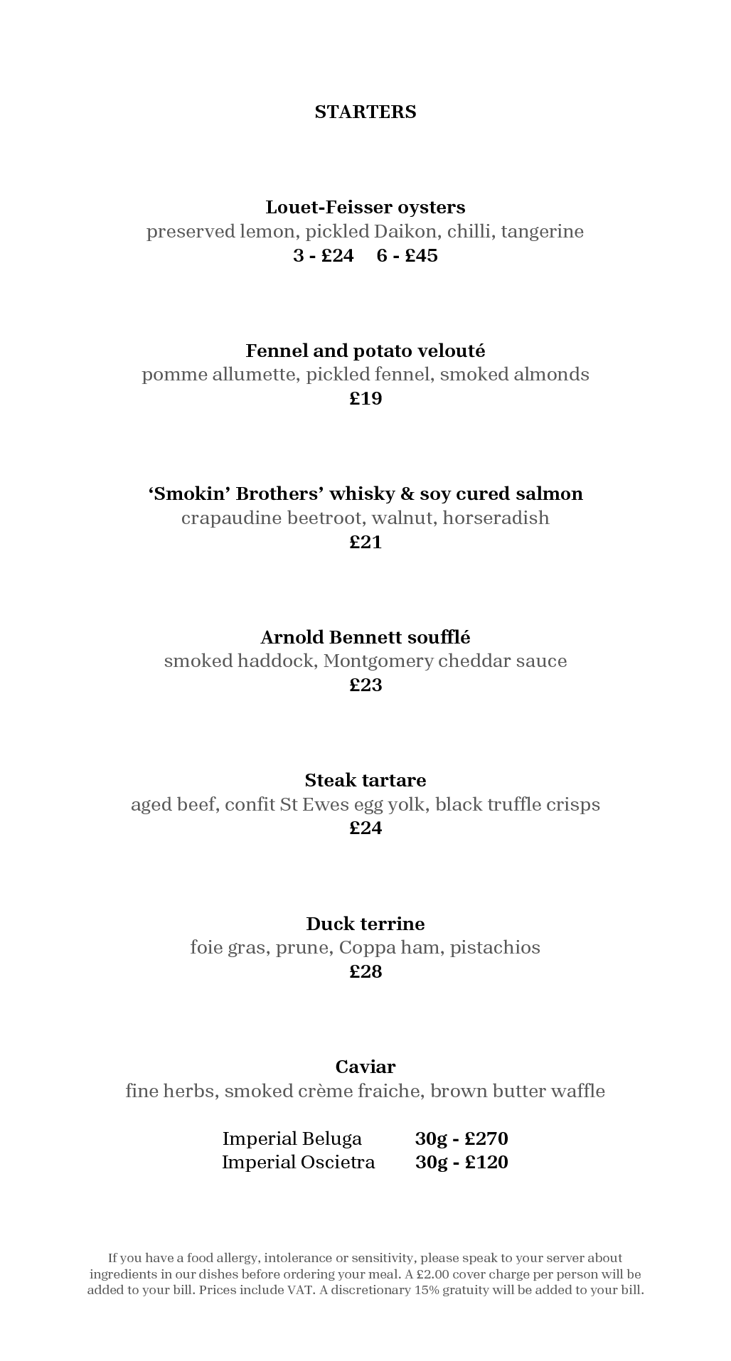 Menus - Savoy Grill | Gordon Ramsay Restaurants