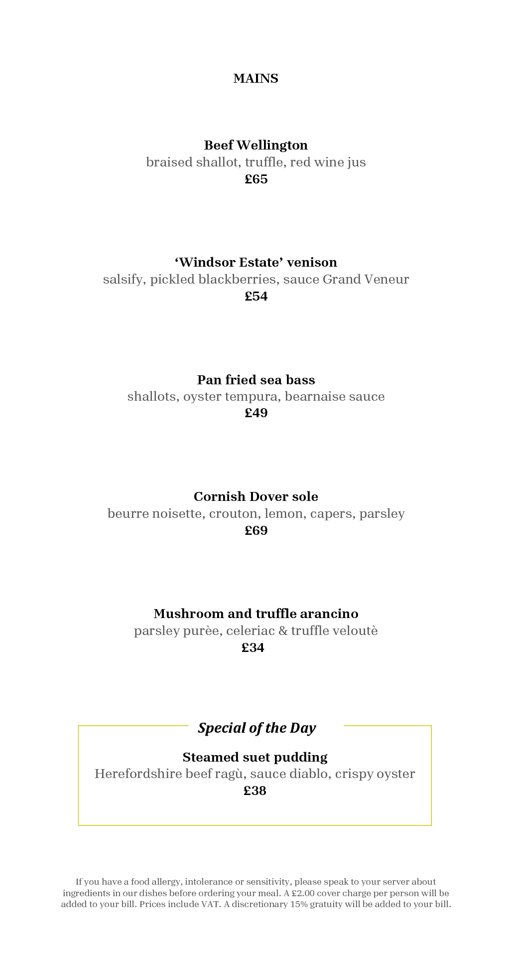 Menus - Savoy Grill | Gordon Ramsay Restaurants