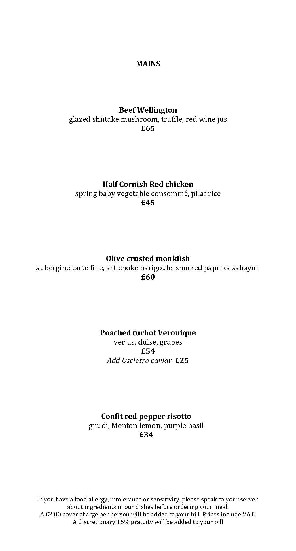 Menus - Savoy Grill | Gordon Ramsay Restaurants