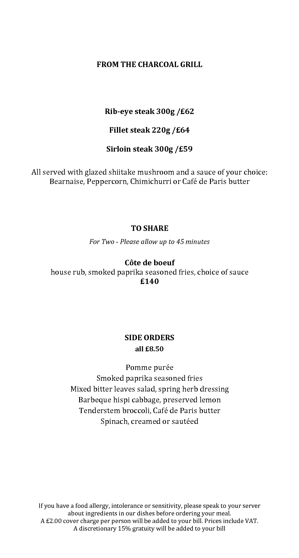 Menus - Savoy Grill | Gordon Ramsay Restaurants