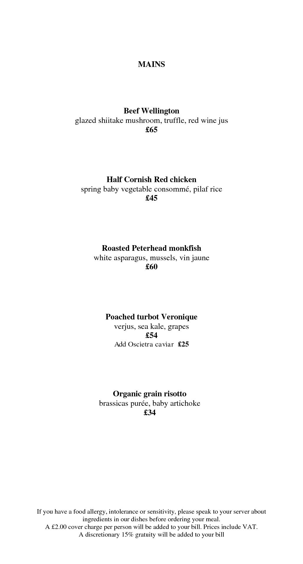 Menus - Savoy Grill | Gordon Ramsay Restaurants