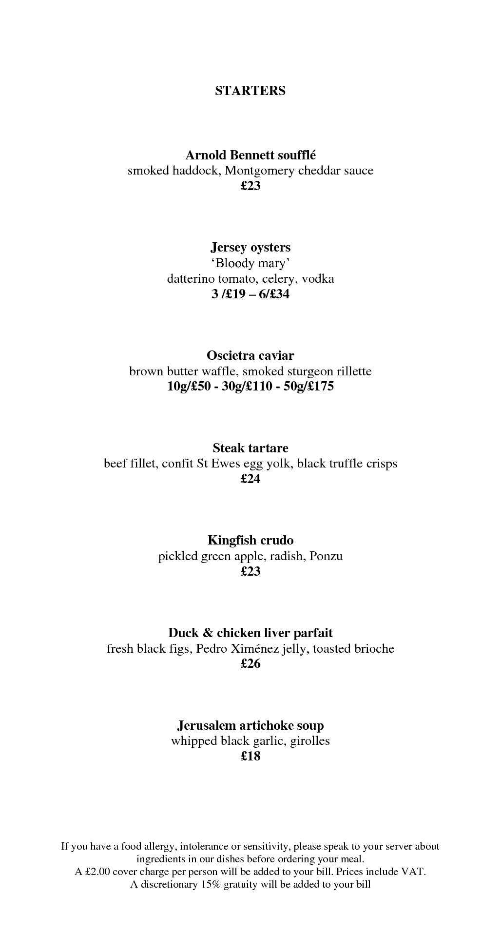 Menus - Savoy Grill | Gordon Ramsay Restaurants