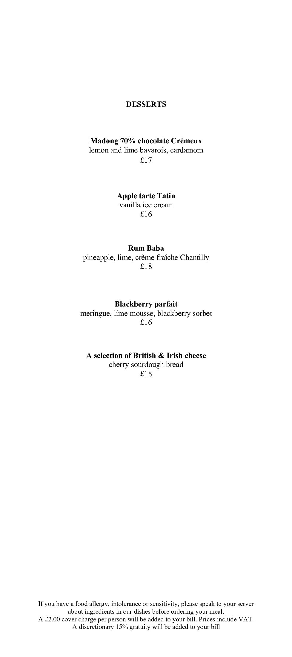 Menus - Savoy Grill | Gordon Ramsay Restaurants