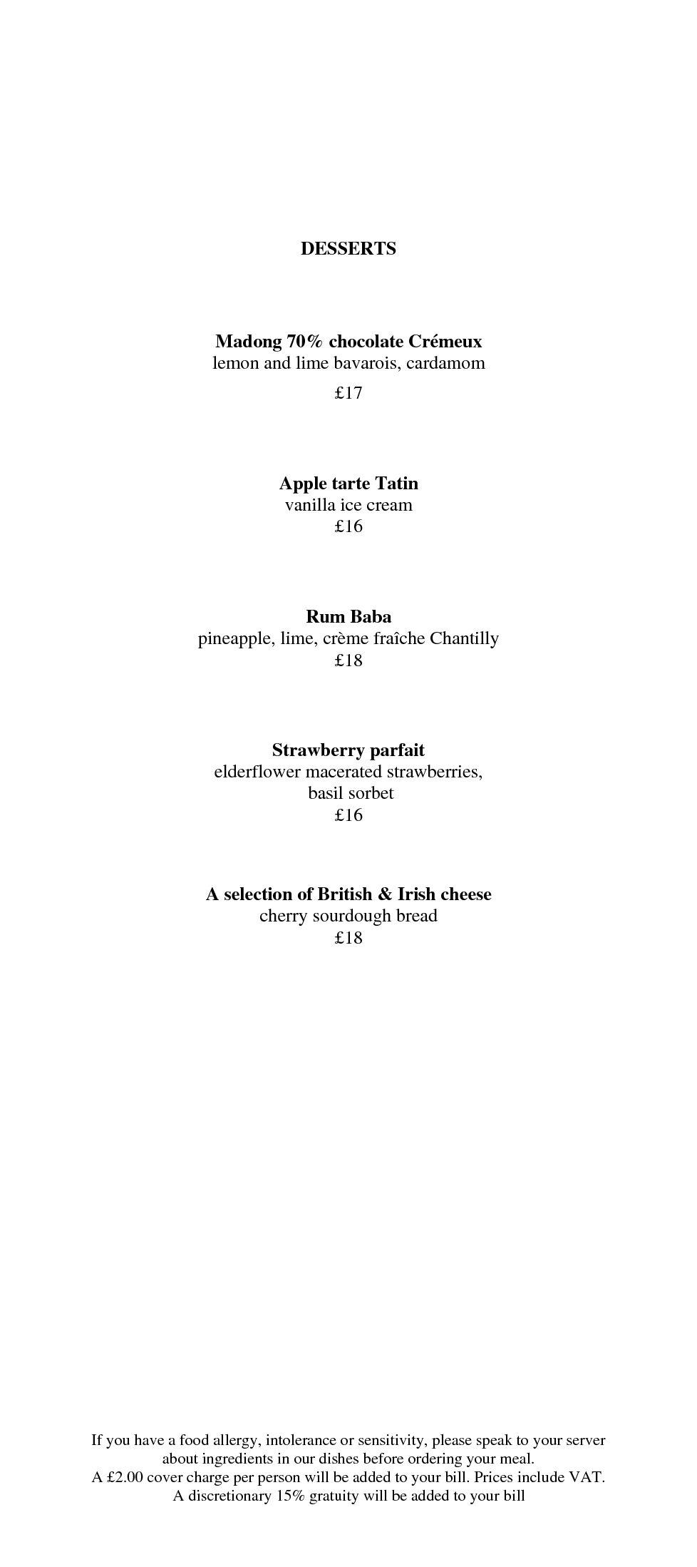 Menus - Savoy Grill | Gordon Ramsay Restaurants